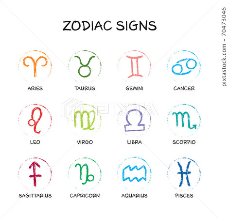 All zodiac signs logo 60 photos - Astrologytoyou.com