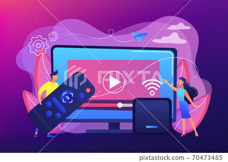 Smart TV box concept vector illustration. - Stock Illustration ...