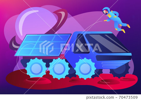 Mars rover concept vector illustration. - Stock Illustration [70473509 ...