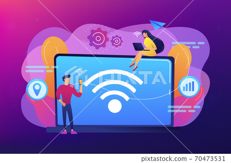 Wi-fi connection concept vector illustration. - Stock Illustration ...