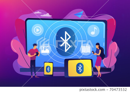 Bluetooth connection concept vector illustration. - Stock Illustration ...