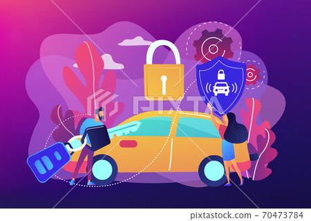 Car alarm system concept vector illustration. - Stock Illustration ...