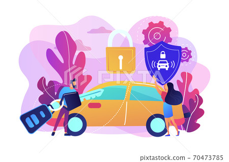 Car alarm system concept vector illustration. - Stock Illustration ...