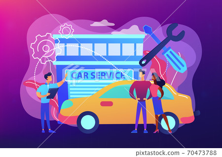 Car service concept vector illustration. - Stock Illustration [70473788 ...