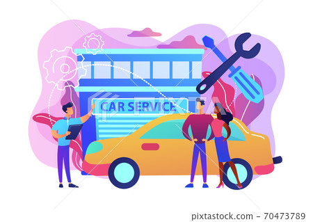 Car service concept vector illustration. - Stock Illustration [70473789 ...