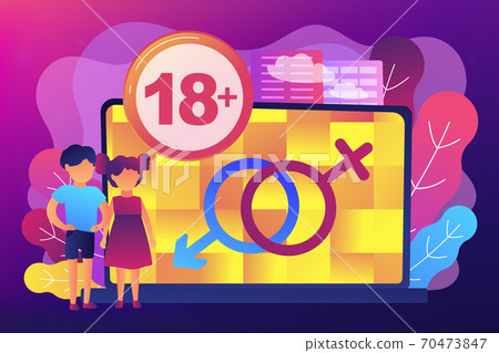 Adult content concept vector illustration. - Stock Illustration ...