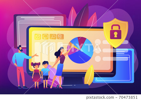 Parental control software concept vector... - Stock Illustration ...