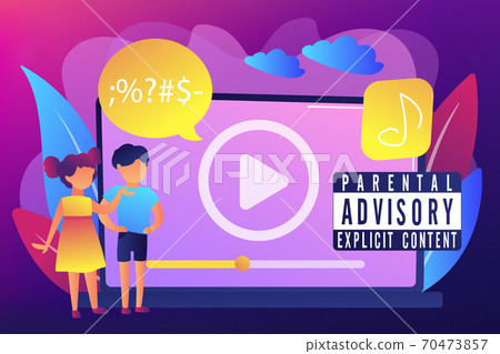 Parental advisory music concept vector... - Stock Illustration ...