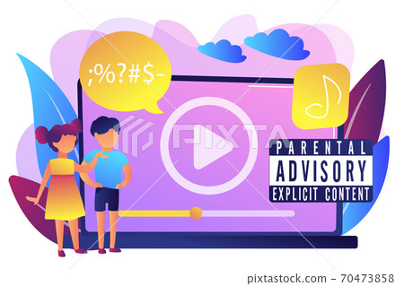 Parental advisory music concept vector... - Stock Illustration ...