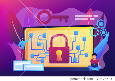 Cryptography and encryption concept vector... - Stock Illustration ...