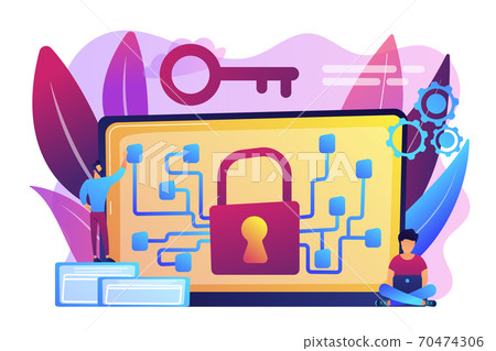 Cryptography and encryption concept vector... - Stock Illustration ...