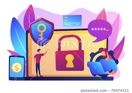 Cyber security software concept vector... - Stock Illustration ...