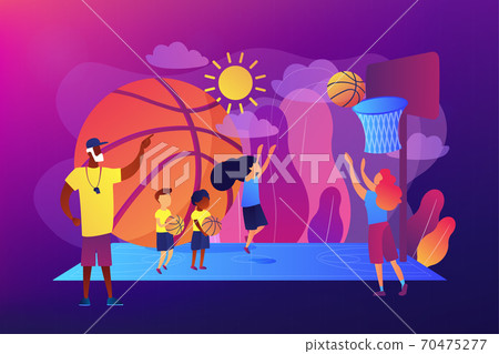 Basketball camp concept vector illustration. - Stock Illustration ...