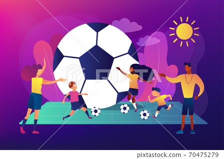 Soccer camp concept vector illustration. - Stock Illustration [70475279 ...