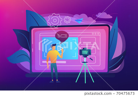 Vlog concept vector illustration. - Stock Illustration [70475673] - PIXTA