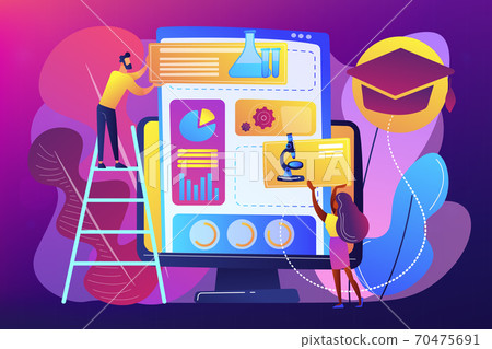 Learning management system concept vector... - Stock Illustration ...