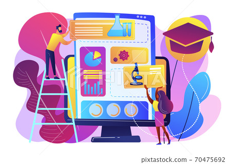 Learning management system concept vector... - Stock Illustration ...