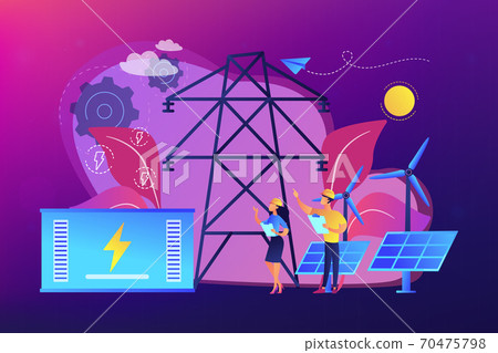 Energy storage concept vector illustration. - Stock Illustration ...