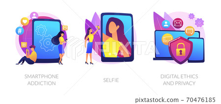 Digital behaviour abstract concept vector...-插圖素材 [70476185] - PIXTA圖庫
