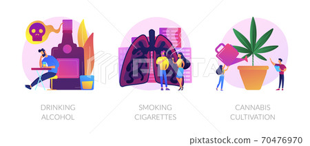 Addictions vector concept metaphors. - Stock Illustration [70476970 ...