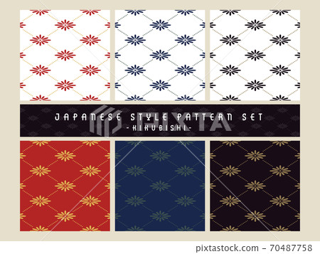 Seamless Japanese pattern (Kikubishi) - Stock Illustration [70487758 ...