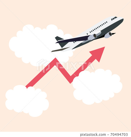 Ascending airplane - Stock Illustration [70494703] - PIXTA