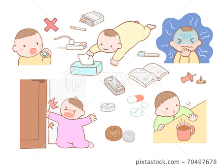 Baby's danger - Stock Illustration [70497678] - PIXTA