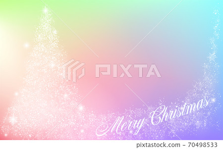 Glittering Christmas tree and iridescent gradient - Stock Illustration ...