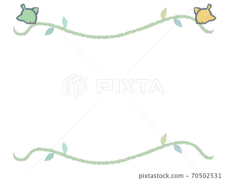 Bird and grass frame-white background - Stock Illustration [70502531 ...
