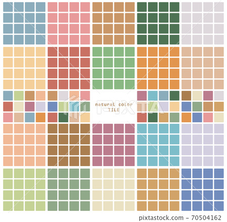 Natural color tile pattern 20 colors - Stock Illustration [70504162 ...