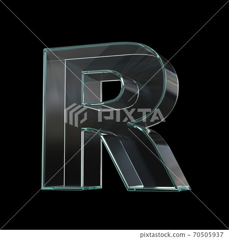 Glass font 3d rendering, letter R - Stock Illustration [70505937] - PIXTA