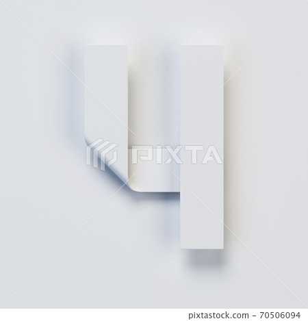 Origami paper font, folded ribbon font 3d... - Stock Illustration [70506094] - PIXTA