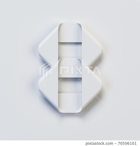 Origami paper font, folded ribbon font 3d... - Stock Illustration [70506101] - PIXTA