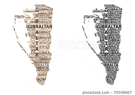 Sketch Gibraltar letter text map - Stock Illustration [70506667] - PIXTA