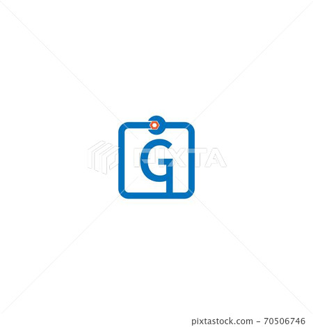 Letter G logo icon forming a wrench and bolt... - Stock Illustration ...