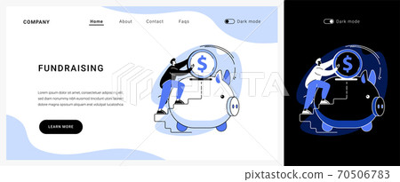 Fundraising vector concept landing page. - Stock Illustration [70506783 ...
