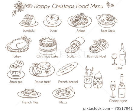 Christmas food menu icon - Stock Illustration [70517941] - PIXTA