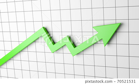 Rising Arrow Chart - Stock Illustration [70521531] - PIXTA