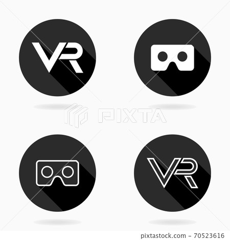Fine Flat Icon With VR Logo-插圖素材 [70523616] - PIXTA圖庫
