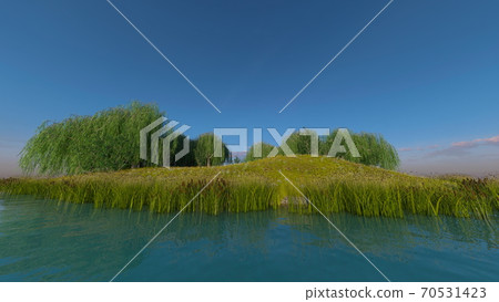 Isolated island - Stock Illustration [70531423] - PIXTA