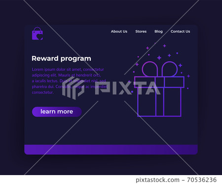 Reward program, website vector template - Stock Illustration [70536236 ...