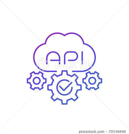 web API vector line icon - Stock Illustration [70536698] - PIXTA