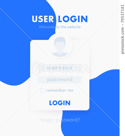 User Login window design, web page vector template - Stock Illustration ...