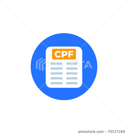 CPF file vector round icon - Stock Illustration [70537269] - PIXTA