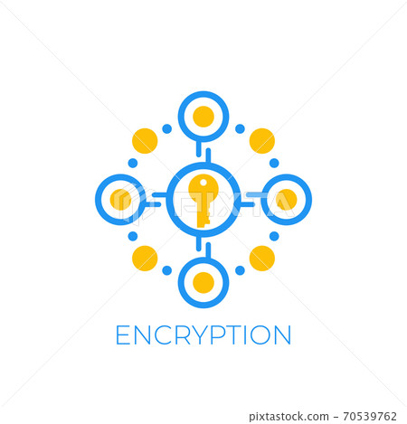 Encryption and data protection vector icon - Stock Illustration ...