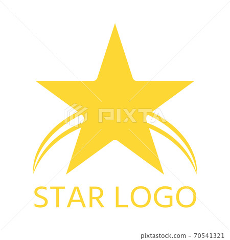 Abstract flat yellow star logo icon closeup vector - Stock Illustration ...
