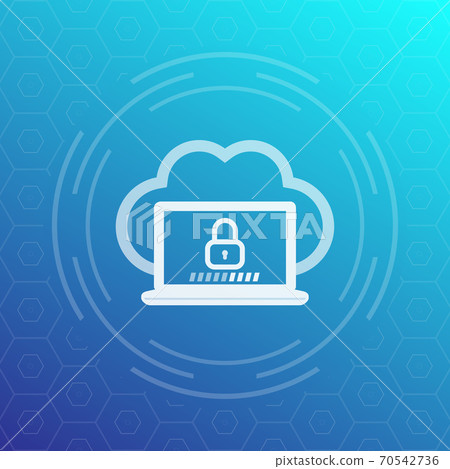 Secure cloud access, network protection vector - Stock Illustration ...