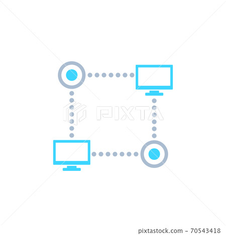 computer network, internet technologies icon - Stock Illustration ...