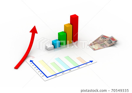 graph showing rise in profits or earnings. - Stock Illustration ...