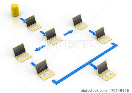 Computer network - Stock Illustration [70549566] - PIXTA